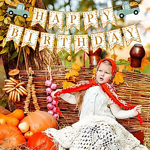 Fall Little Pumpkin Party Decorations, Happy Birthday Pumpkin Banner and Autumn Hello Fall Party Hanging Swirls Decorations, Little Pumpkin Baby Shower Fall Thanksgiving Birthday Party Supplies