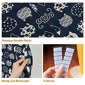 Ligebul Door Curtain for Self Cleaning Cat Litter Box, Automatic Cat Litter Box Door Curtain -Blue Cat