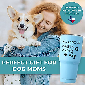 KEDRIAN Dog Mom Tumbler 30oz, Dog Gifts For Dog Lovers Gifts For Women, Dog Mom Mugs For Women, Dog Mom Coffee Mugs, Dog Mom Cup, Dog Mom Gifts For Women Funny, Mothers Day Dog Mom Mothers Day Gifts