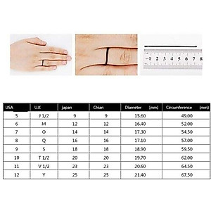 JENNIE SHOP Art Deco White Sapphire Wedding Engagement Ring 925 Silver Jewelry Size 6-10 (7)