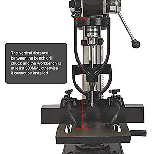 TWSOUL Bench Drill Locator Set, Square Hole Chisel Drilling Machine Woodworking Bench Mortiser Location Tool, Mortising Attachment Kit for Mortising Chisels Tenoning Drilling Machine