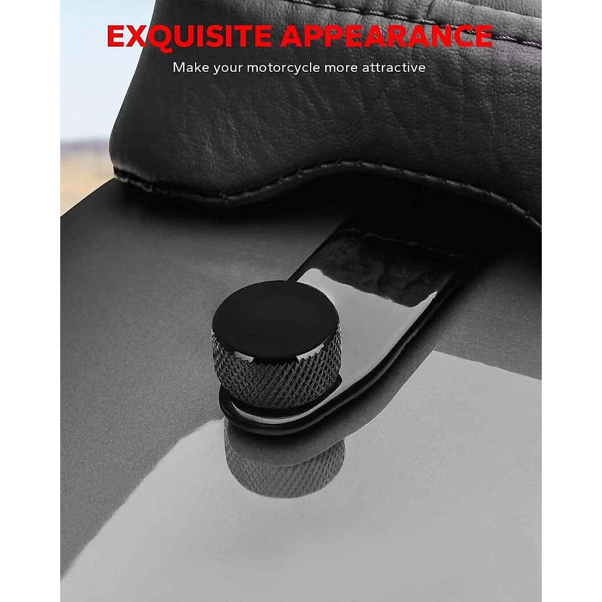 Amazicha Gloss Black 304 Stainless Steel Seat Bolt Screw for Harley Davidson 1996-2024