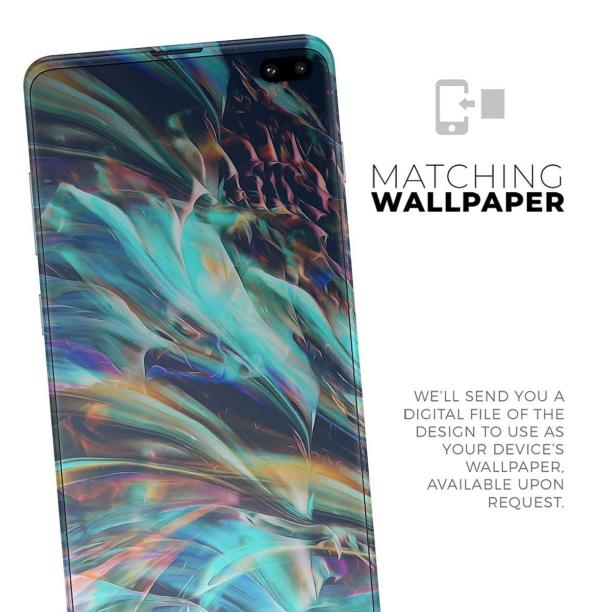 DesignSkinz Liquid Abstract Paint Remix V28 Protective Vinyl Decal Wrap Skin Cover Compatible with The Samsung Galaxy S20 (Screen Trim & Back Glass Skin)