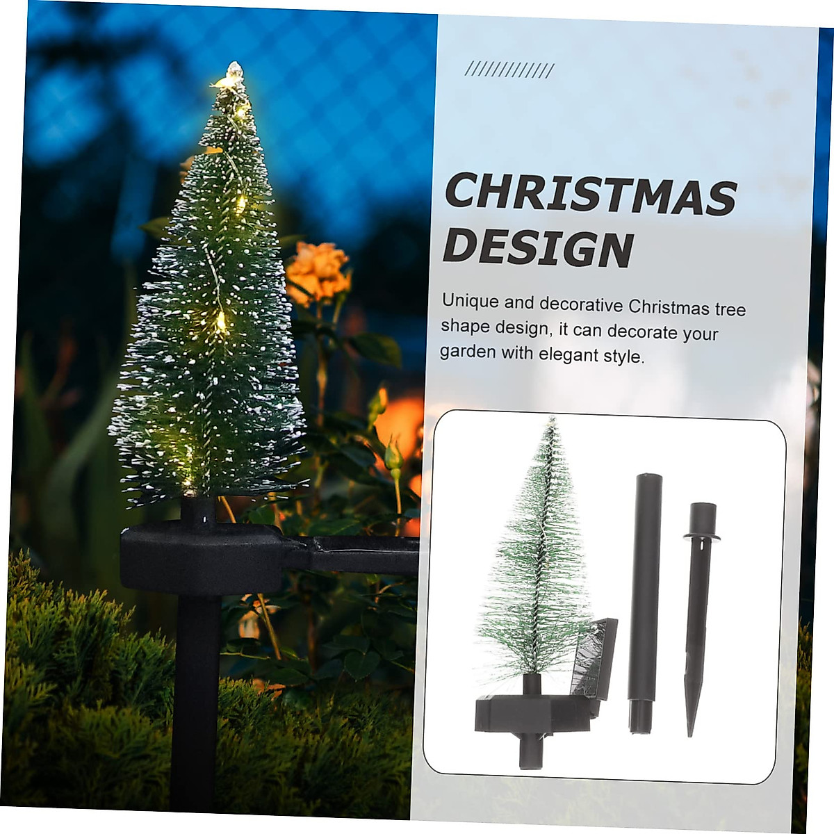 NOLITOY Tree Solar Lights Lighted Christmas Garden Solar Stake Decor Light Solar Tree Lamp Christmas Light Solar Decoration Tree Lights Outdoor Garden Decor Christmas Tree Pc Ground Plug