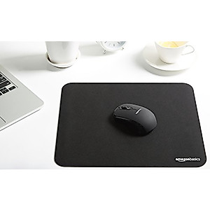 Amazon Basics Gaming Computer Mouse Pad -Cloth with rubberized base, Black
