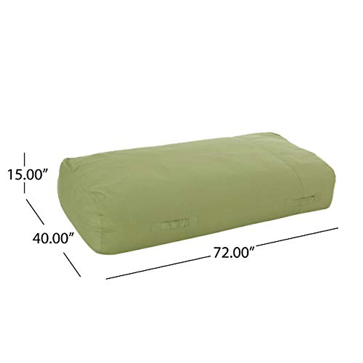 Christopher Knight Home Vivien Outdoor Water Resistant 6'x3' Lounger Bean Bag, Green