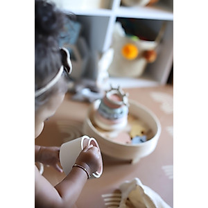 Ali+Oli Stacking Rings Baby Toy (Sun) - Infant Toys, Stacking & Building Toys, Toddler Learning Toys, Montessori Toys for Baby, Food-Grade Silicone Toys for Babies