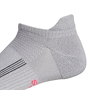 adidas Ub21 Superlite Running Tabbed No Show Socks (2-Pair), Black/Grey/White, Medium