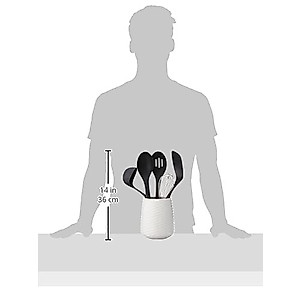 KitchenAid Tool and Gadget Set with Crock, 6-Piece, Black