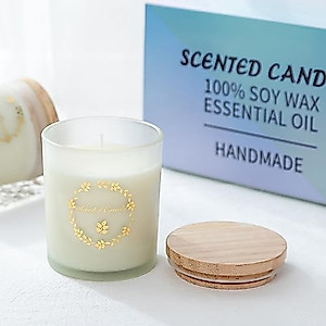 Soy Candles for Home Scented,2 Pack 5.5 Oz Scented Candle Gift Set for Women, Aromatherapy Jar Candles - Ideal Candles Gift for Women （Vanilla and Gardenia）