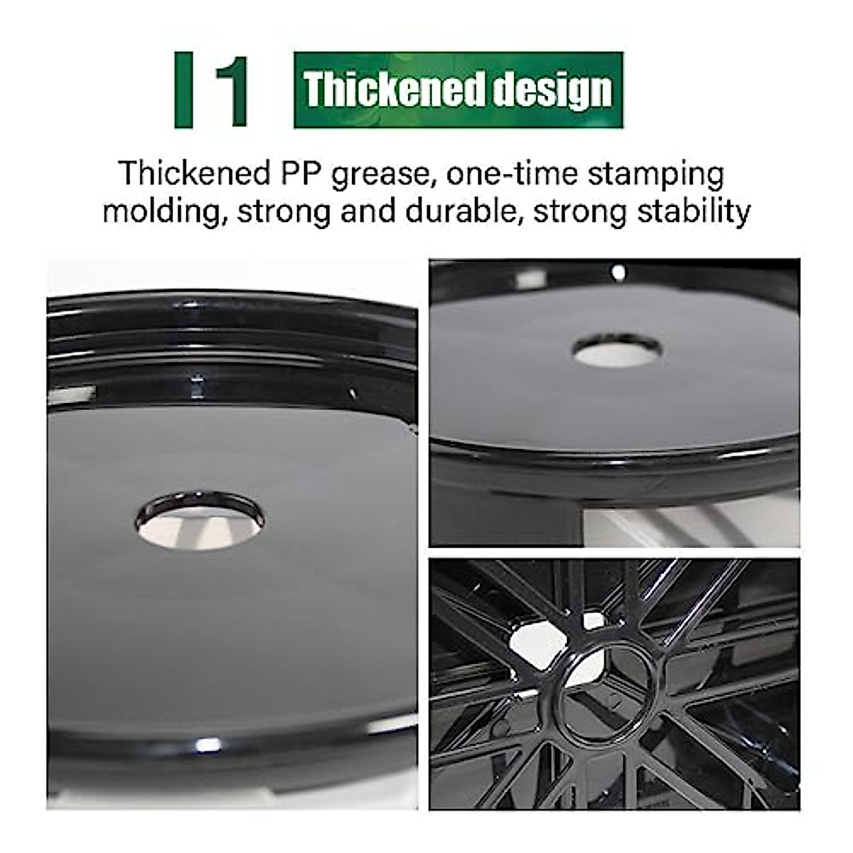 RUDINO Planter Caddy,Plant Roller Base,Plant Caddy With Wheels,Heavy Duty Plant Caddy With Wheels,Round Flower Pot Mover With 4wheels,With Brake Wheel,Suitable For Indoor Planters,Balconies,Courtyards