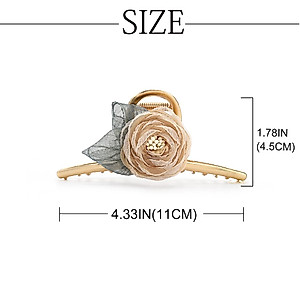 Bohend Big Flower Hair Claw Nonslip Thick Hair Clip Strong Large Hair Styling Accessories for Women and Girls