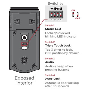 Kwikset - Kevo 99250-202 Kevo 2nd Gen Bluetooth Touch-to-Open Smart Keyless Entry Electronic Deadbolt Door Lock Featuring SmartKey Security, Satin Nickel
