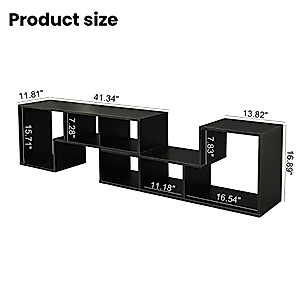 Recaceik Cube Bookshelf 2 Shelf Bookcase L-Shaped TV Console Stand Modern Entertainment Center with Open Storage Shelves for CDs/Movies/Books for Living Room, Bedroom, Home Office