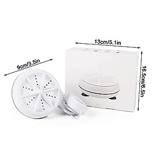 jeerbly Portable Washing Machine Turbo Washer,Ultrasonic Turbine Washing Machine 3 In 1 Dishwashers,Mini Washing Machine with USB for Travel Trip Rooms