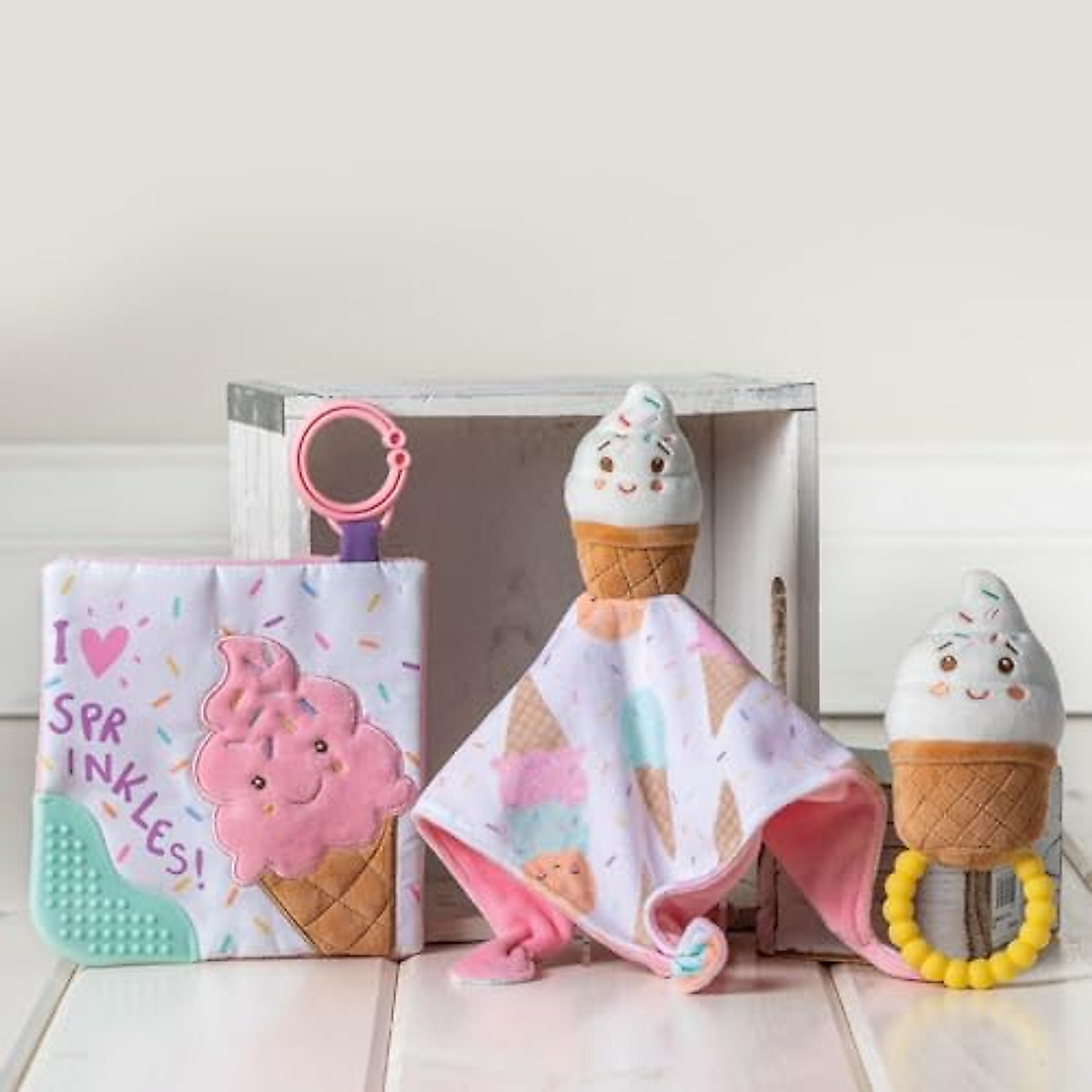 Mary Meyer Soothie Security Blanket, 10 x 10-inches, Sweet Ice Cream