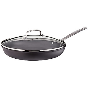 Cuisinart 622-30G Nonstick-Hard-Anodized, 12-Inch, Skillet w/Glass Cover & 619-14 Chef's Classic 1-Quart Nonstick-Hard-Anodized, Saucepan w/Cover