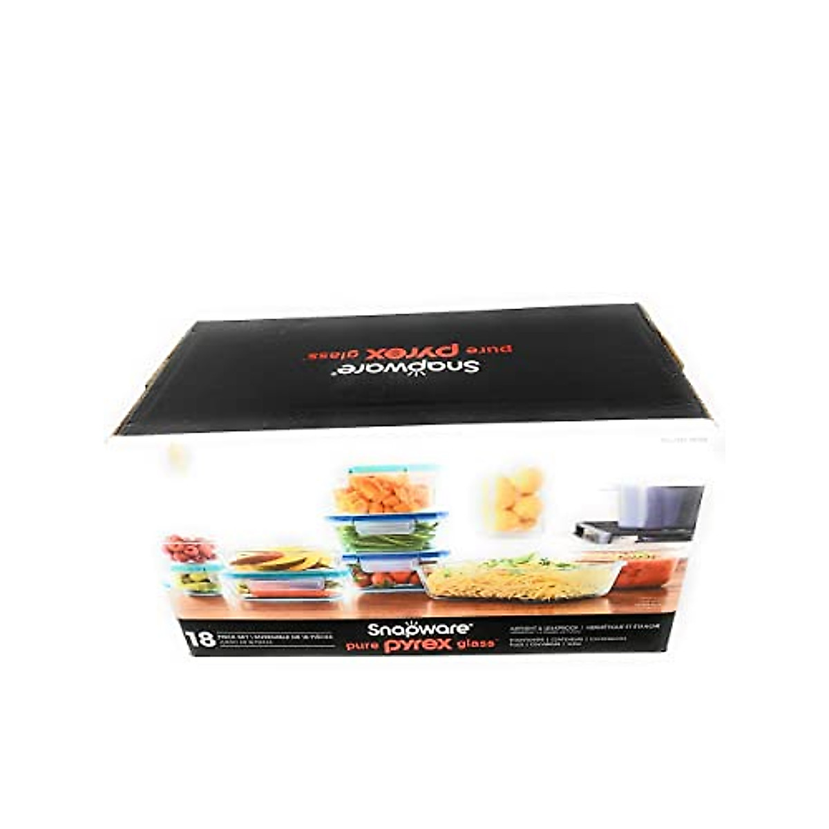 Snapware Pure Pyrex 18-Piece Glass Food Storage Set, 2.6, Clear