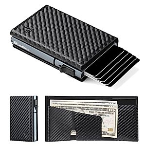 Conceal Plus Slide Up Wallet for Men, Secure Scan Proof Wallet with Pop Up Card Wallet Once Click Acess - Makes a Great Gift or Travel Wallet