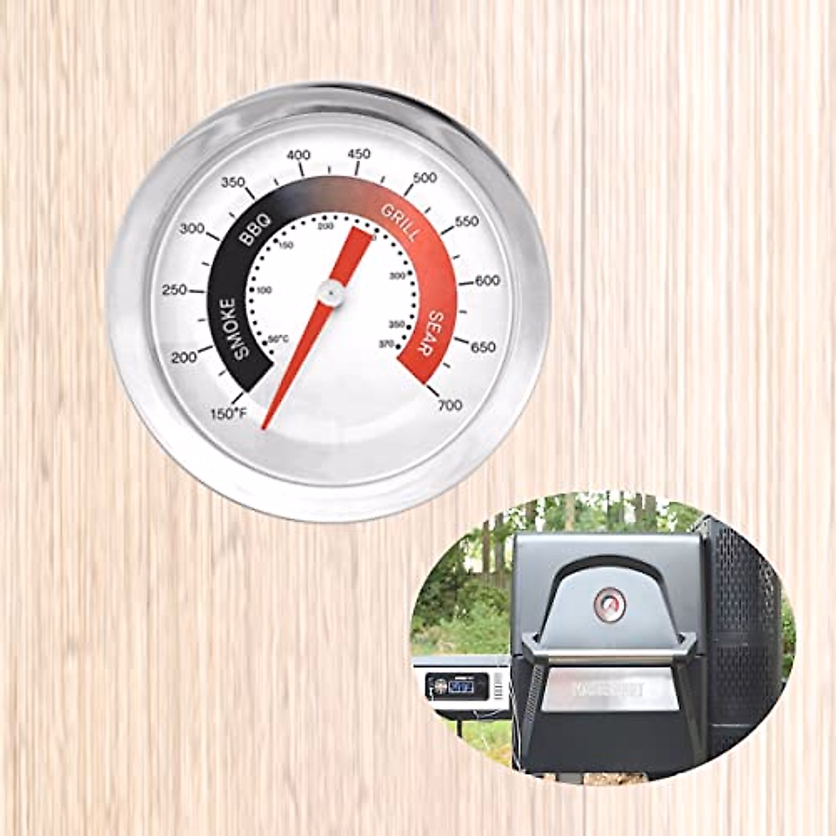 3 inch Upgraded Temperature Gauge Kit Replacement for Masterbuilt 560/800/1050XL Gravity Series Digital Charcoal Grill + Smokers