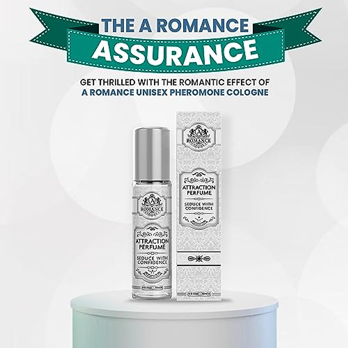 A Romance Premium Unisex Pheromone Cologne - Pheromone Perfume Essential Oil With Pure Pheromones For Men and Women - Pheromone Attraction Cologne For Him and Her - 0.34 oz (10 mL)