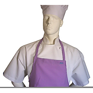 Chefskin Adult Set Apron + Hat Lavender Lillac Light Purple Color, Ultra Lightweight Comfortable
