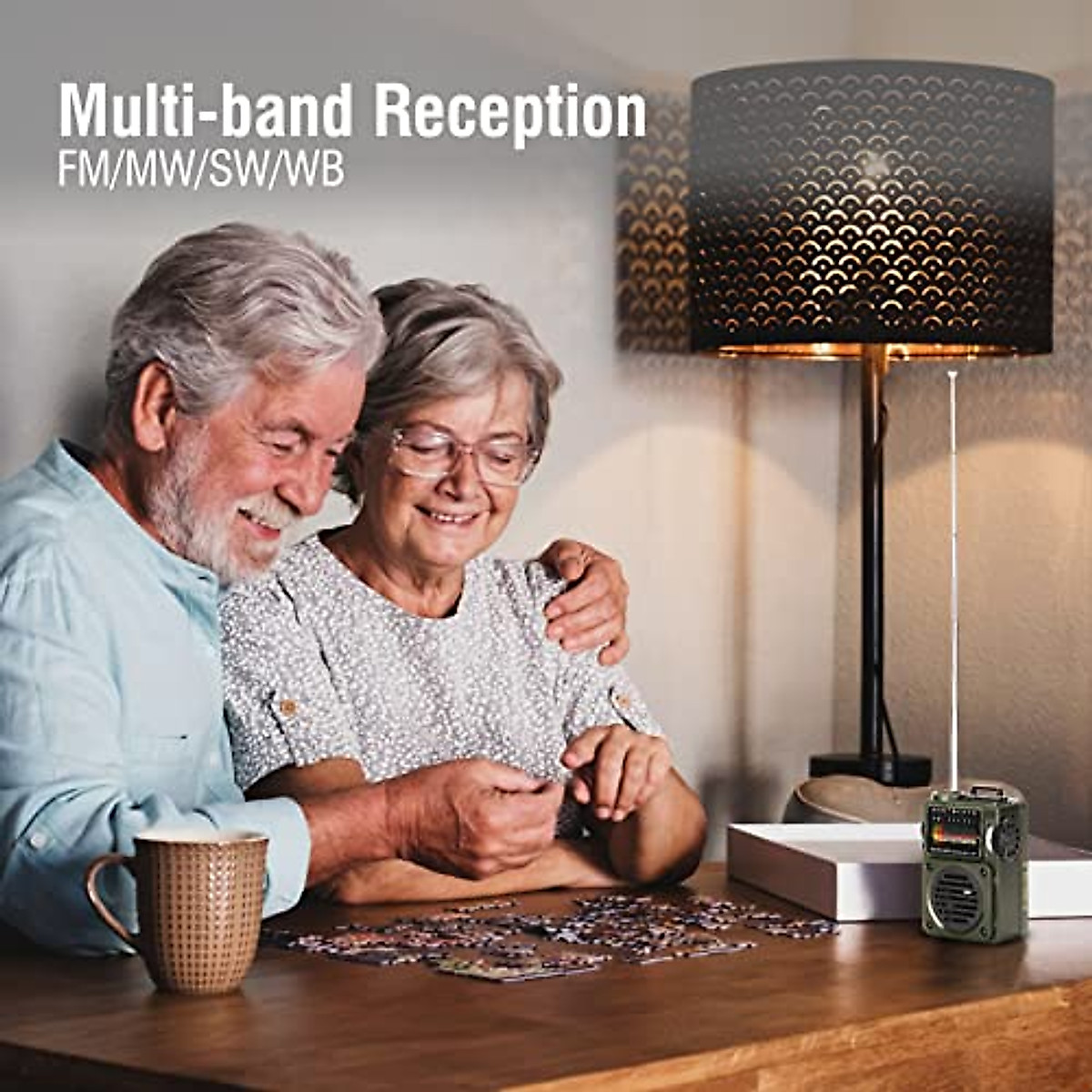 Raddy RF750 Portable Shortwave Radio AM/FM/SW/WB Receiver with Bluetooth and NOAA Alerts - Pocket Retro Mini Radio Rechargeable, w/ 9.85 Ft Wire Antenna