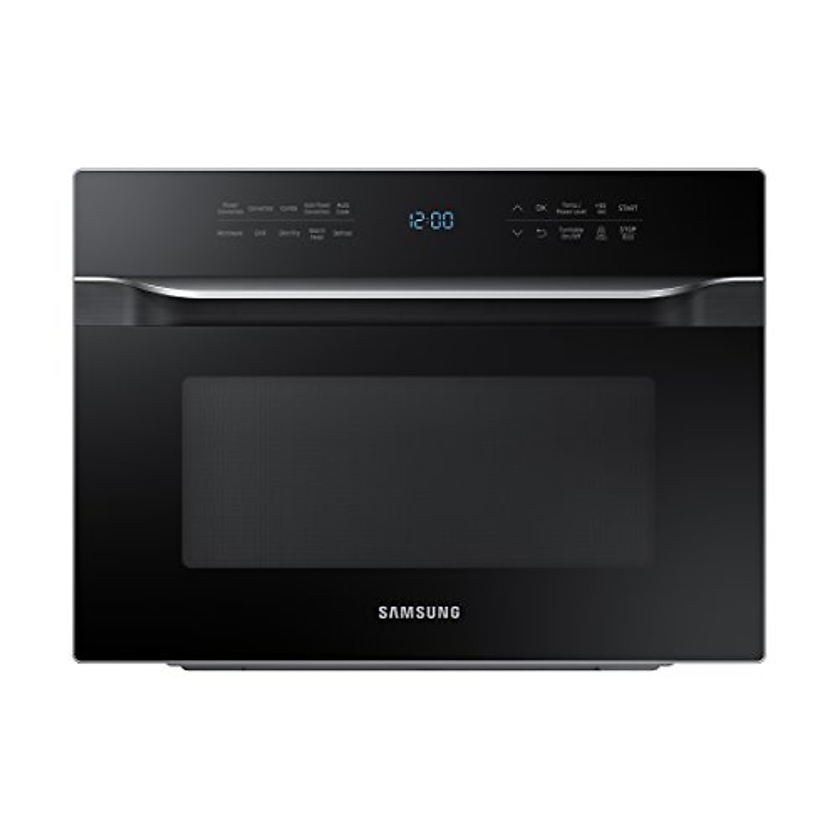 SAMSUNG 1.2 Cu Ft PowerGrill Duo Countertop Microwave Oven w/ Power Convection, Ceramic Enamel Interior, Built-In Capability, 900 Watt, MC12J8035CT/AA, Fingerprint Resistant Stainless Steel, Black