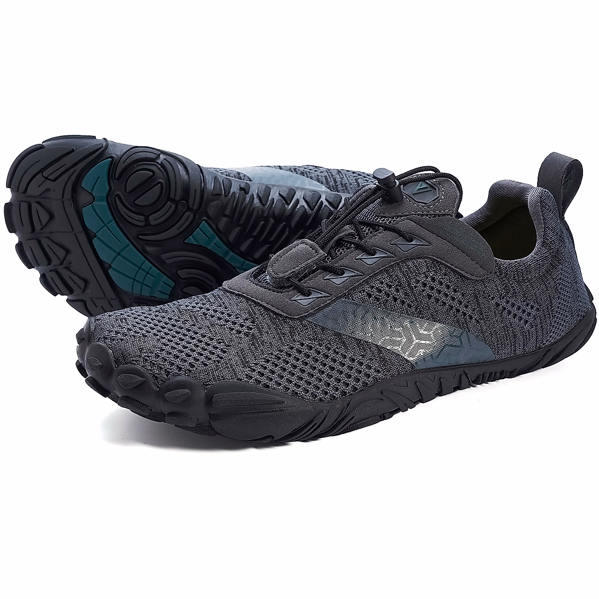 Joomra Minimalist Trail Running Tennis Shoes Size 9-9.5 Dark Grey Women Wide Camping Athletic Hiking Trekking Walking Toes Female Five Fingers Gym Workout Sneakers Footwear 40