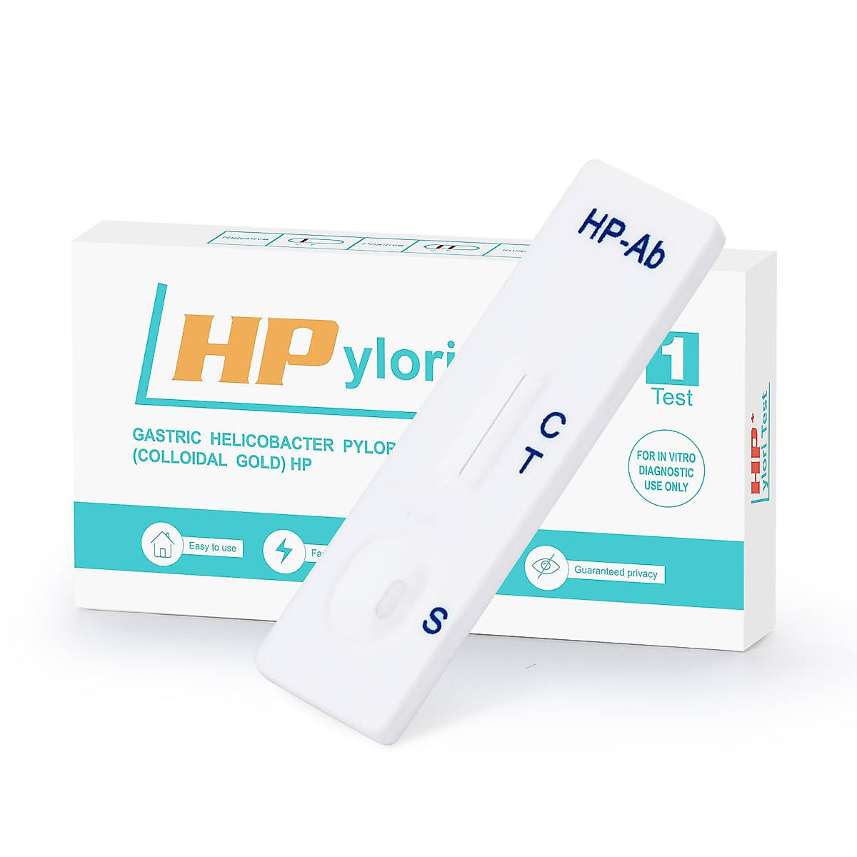 H. Pylori，Helicobacter Pylori Detection kit, 10-15 Minutes of Quick Home Testing, The Result is Highly Accurate, Easy to use and Read,Pack of 1