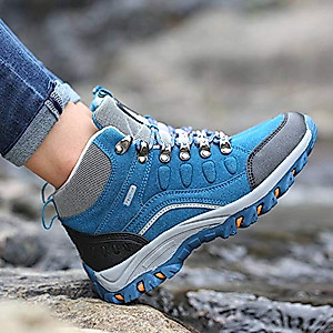 NC Winter High Top Women Hiking Waterproof Trekking Boots Mountain Climbing Shoes Sports Rubber Sole Shoes Nubuck Men Couple