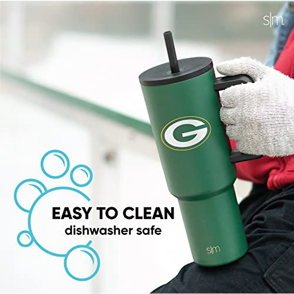 Simple Modern Officially Licensed NFL 40oz Tumbler with Handle and Straw Lid | Football Thermos Gifts for Men, Women, Christmas | Trek Collection | Dallas Cowboys