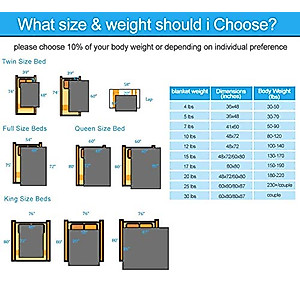 HYPNOSER Adult Weighted Blanket Queen Size (20 lbs, 60''x80'', Grey) | Cooling Heavy Blanket | Breathable Material with Pure Glass Beads