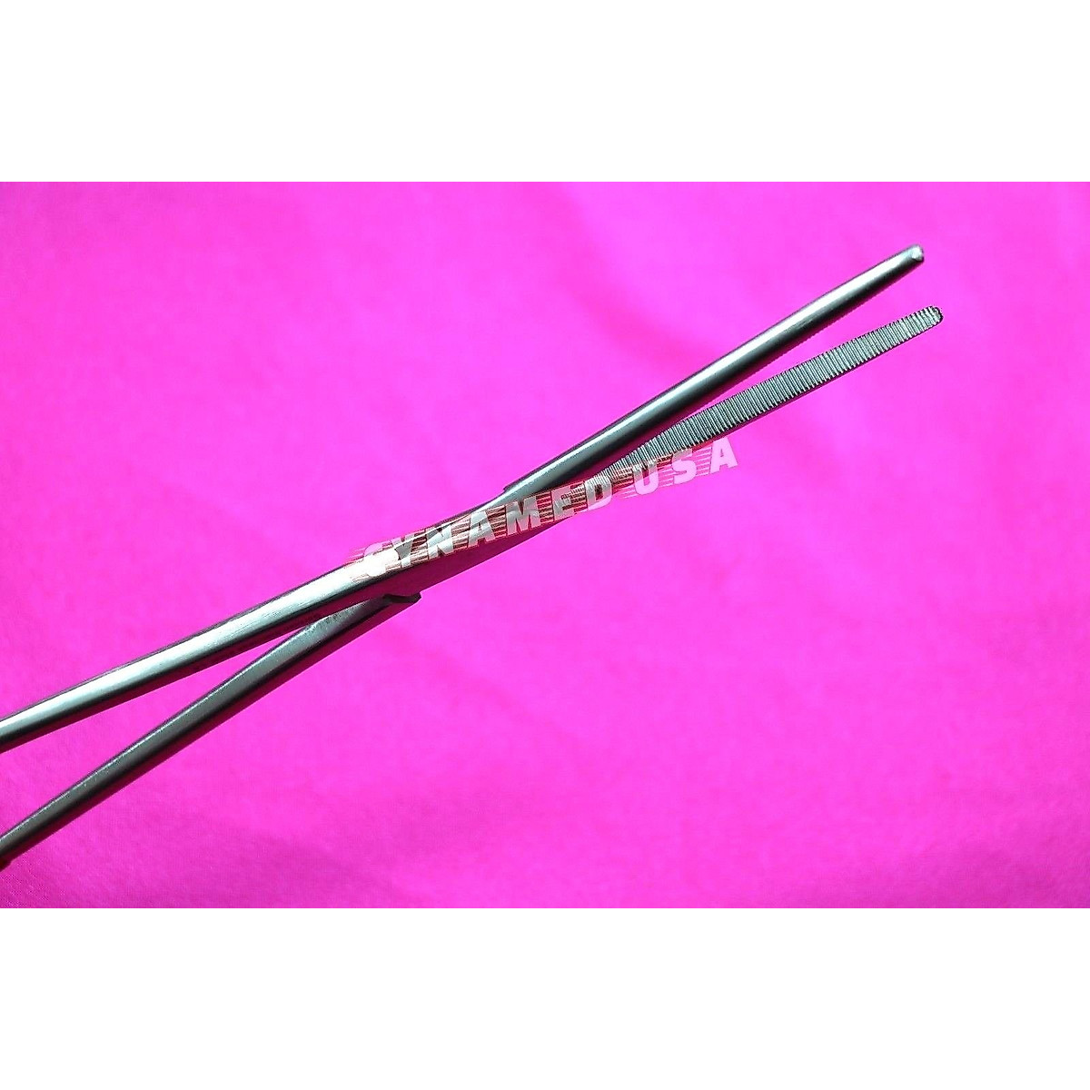 1 German Grade 10" Hemostat Forceps LOCKING CLAMP STRAIGHT Jaw Instruments-(CYNAMED BRAND)