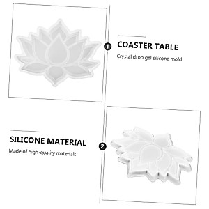 EXCEART 4 Pcs Crystal Epoxy Mold Cup Holder Tray Jewlery Tray Jewelry Tools Resin Jewelry Tray Resin Flower Tray Epoxy Coaster Cup Mat Mold Silicone Mold DIY Silicone Mold Storage Casting