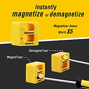 AZUNO 101PCS Magnetic Screwdriver Set with Plastic Racking, Best Screwdriver Set Drive Magnetic Bit and Precision screwdriver Cool Tools for Men Tools (101-Piece)