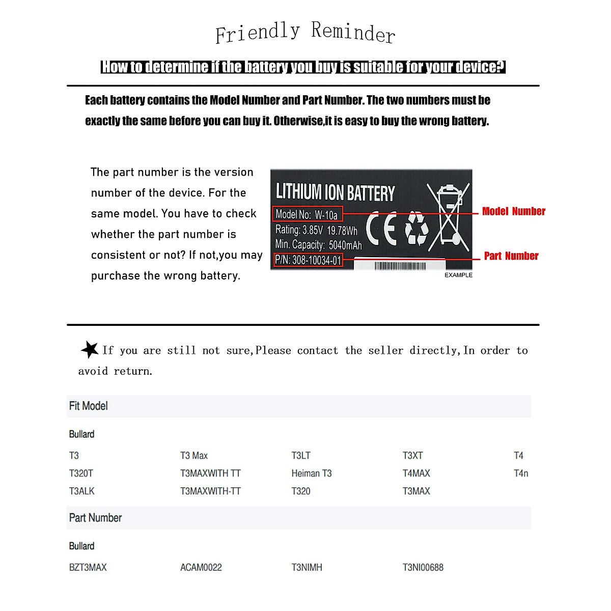 BCXY BZTAX Battery Replacement for Bullard T3 T3 Max T3LT T3XT T4 T320T TAXWITH TT Heiman T3 T4MAX T4n T3ALK TAXWITH-TT T320 Tax ACAM0022 T3NIMH T3NI00688 Battery