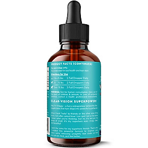 Premium Eye Supplement For Dogs – Tear Stain Supplement For Dogs, Eyes, Vision & Macular Health - Eye Support for Dogs with Lutein, Zeaxanthin, Astaxanthin & Omegas - All Ages, Sizes & Breeds – 2oz