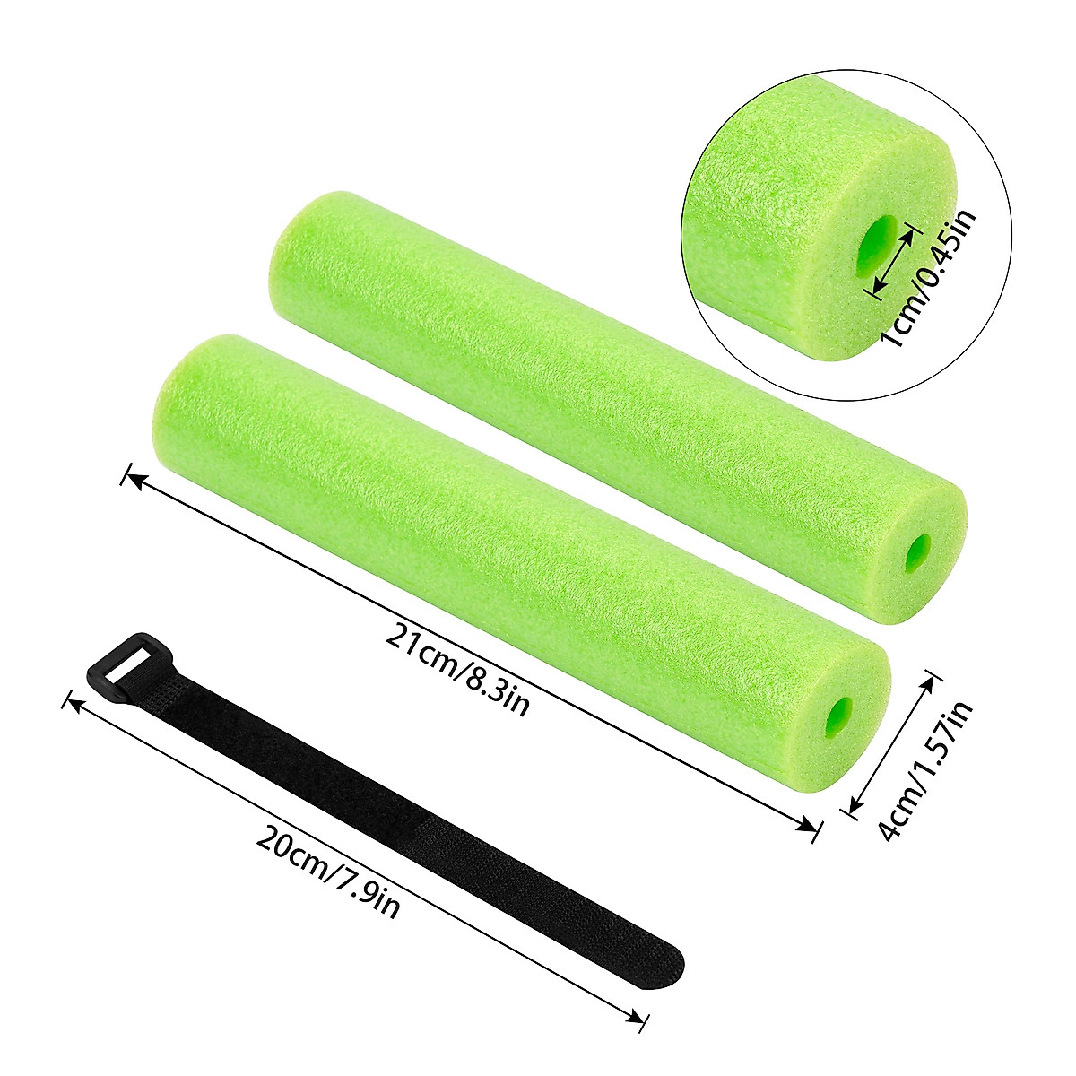 Shitailu 6PCS Fishing Rod Float, Floating Rod Butt Cushion, Fishing Float Tube Accessories, Kayak Fishing Rod Floater for Prevent The Narrow Rod Goes Overboard(Include 12PCS Fastening Straps)