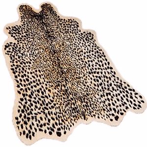 Asuprui Faux Cheetah Rug Animal Rug Leopard Print Rug Faux Cowhide Area Rug Animal Print Rug Cow Hide Rug for Kids Room 35" W x 43" L