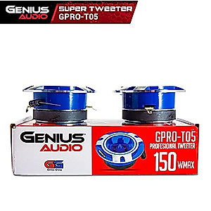 Genius GPRO-T05 1" 150 Watts-Max Tweeter Car Audio Aluminium Diaphragm 4-Ohms Pair