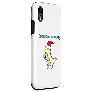 iPhone XR Boujee Christmas Day Funny Yellow Dino Hat Boojee Xmas Case