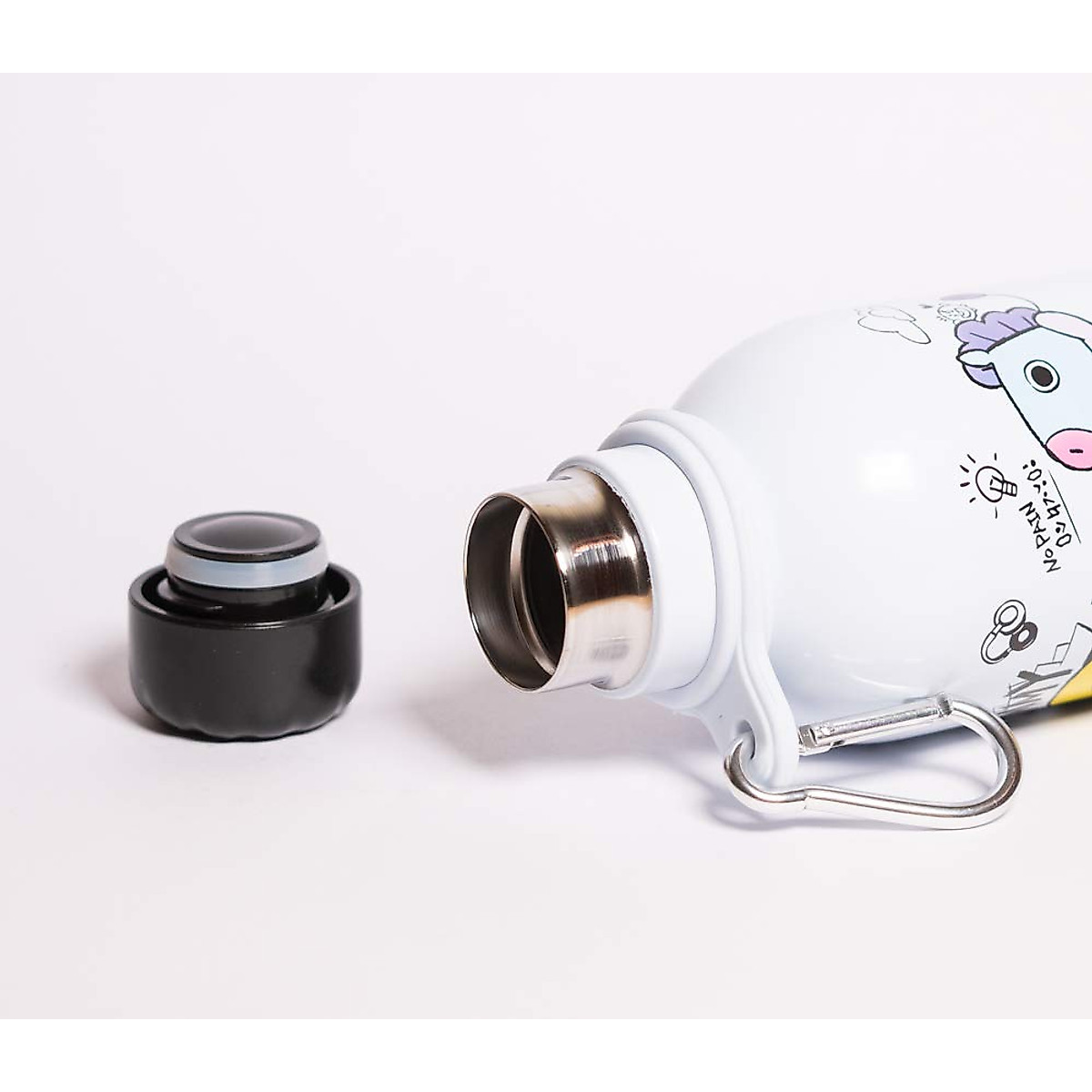 Official Kawaii Water Bottle 500ml Merchandise / 17OZ, Stainless Steel, Vacuum Insulated Water Bottle, Double Wall Reusable Water Bottle With Carabiner, BPA Free - Kawaii Stuff