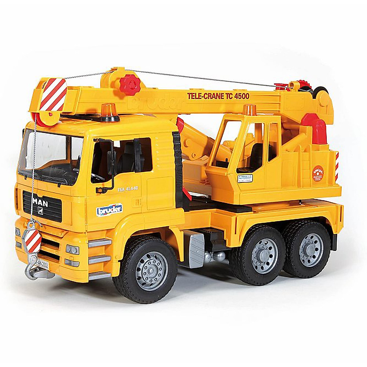 Bruder 02754 Man Crane, 1:16 Scale Toy Truck for Construction Pretend Play