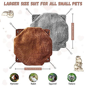 Jspupifip 2 Pcs Guinea Pig Ferret Rat Hammock,Hamster Accessories for Cages,13.3x13.3 Inches,Hanging Bunkbed Hammock for Small Animals,Kitten,Squirrel,Chinchilla,Rat,Parrot,Guinea Pig Supplies