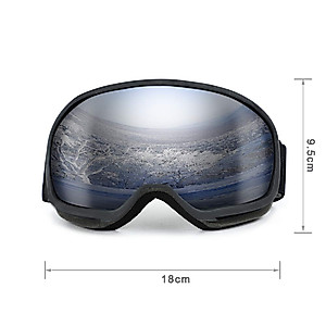 Triclicks Ski Goggles Snowboard Goggle UV Protection Anti Fog Snow Goggles for Men Women Youth (Style 3)