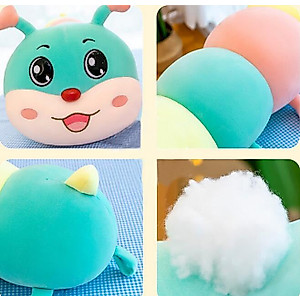 RONGXG Cute Caterpillar Plush Pillow Colorful Stuffed Animal Toy Girl Stuffed Hugging Pillow Gift Sweet Companion Doll Toy Gift for Birthdays 110CM