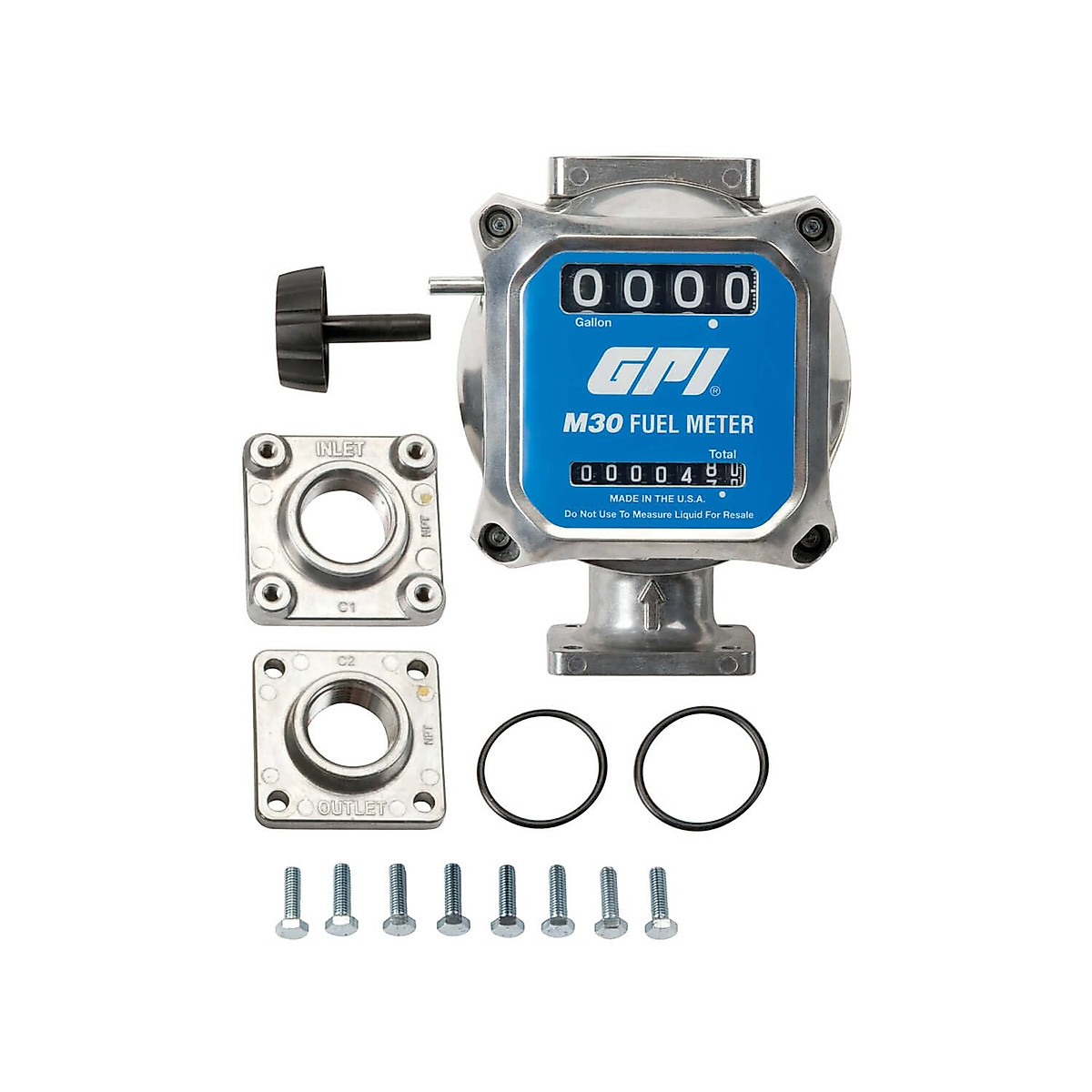 GPI - M30 Modular Mechanical Fuel Meter in GALLONS, 5 to 30 GPM, 1” NPT Inlet/Outlet (165100-01)