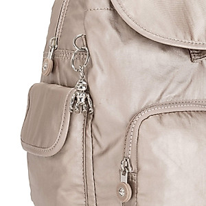 Kipling Women's City Pack Small Backpack, Lightweight Versatile Daypack, Nylon School Bag, Metallic Glow