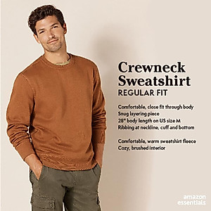 Amazon Essentials Men's Fleece Crewneck Sweatshirt (Available in Big & Tall), Gold, Medium